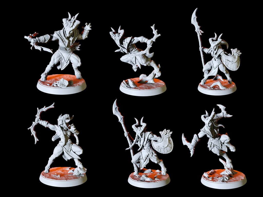 Six Satyr Fey Warriors Soldiers for D&D, Dungeons and Dragons ...