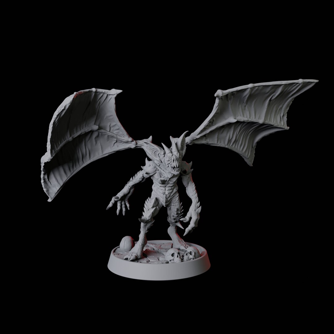 Flying Spined Devil Miniature for D&D, Dungeons and Dragons, Pathfinder ...