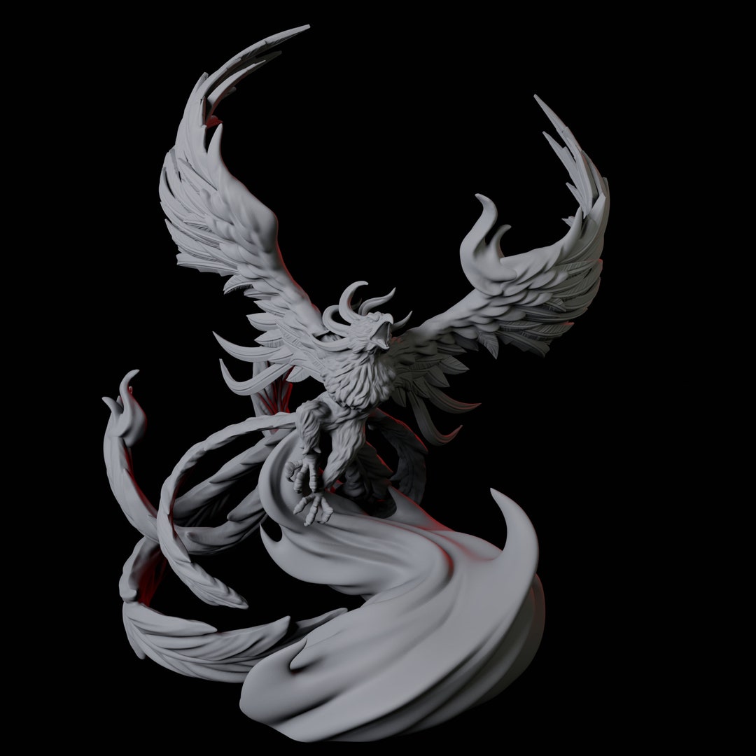 Majestic Blazing Phoenix for D&D, Dungeons and Dragons, Pathfinder and ...