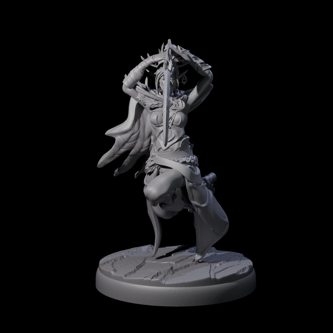 Cloaked Dark Elf Assassin D Miniature for D&D, Dungeons and Dragons ...