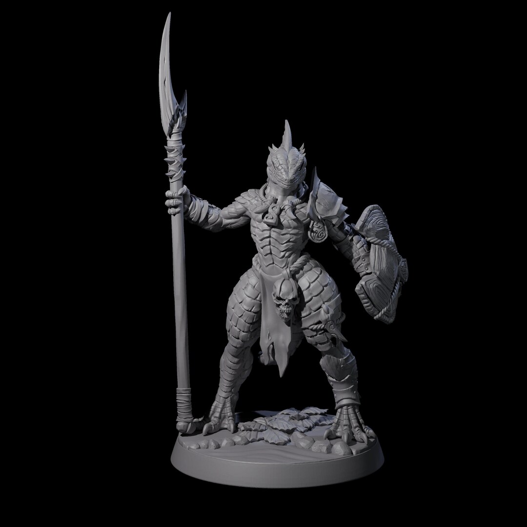 Perky Lizardfolk Pinup Miniature for D&D, Dungeons and Dragons ...
