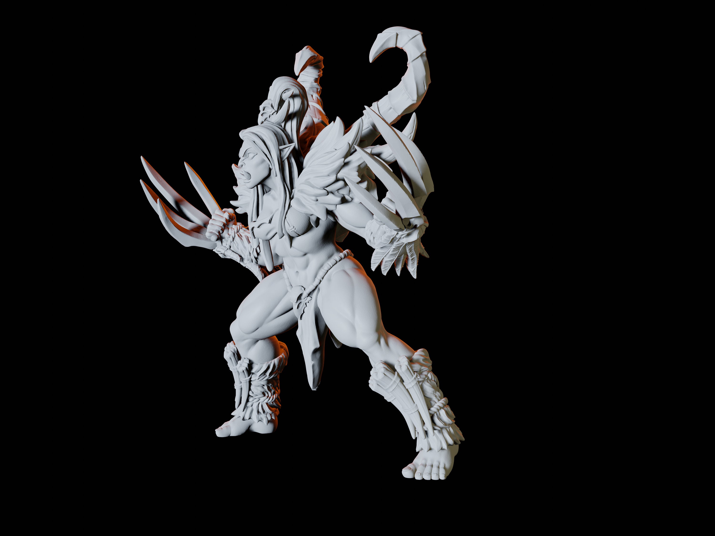Female Orc Shaman Fighter Miniature for D&D Dungeons and - Etsy UK