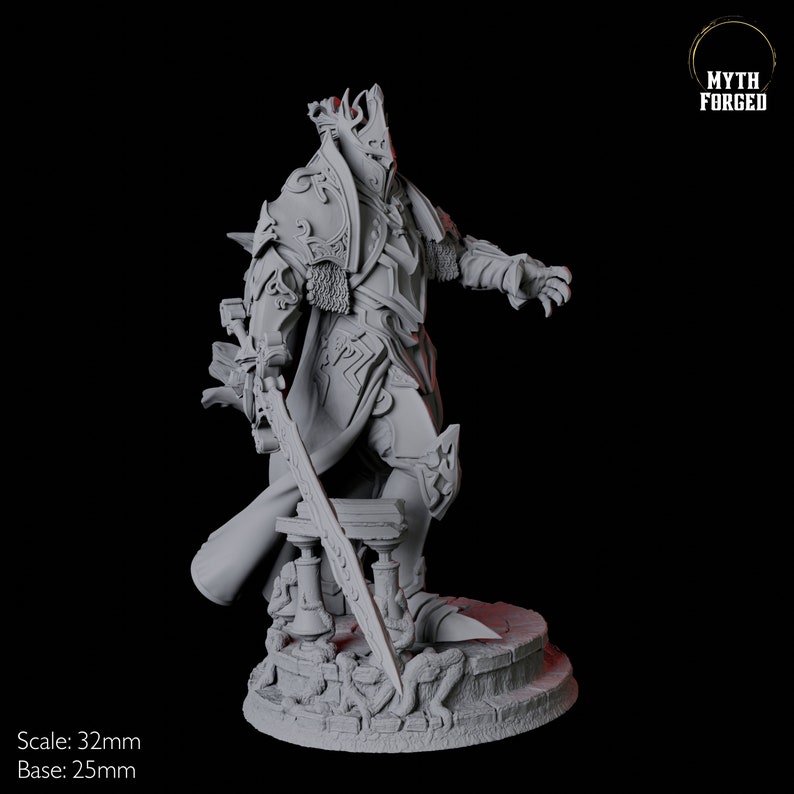 Striding Heavily Armoured Paladin Miniature for D&D, Dungeons and ...