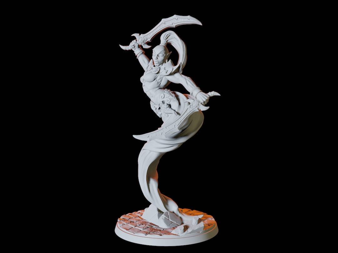 Female Djinni Miniature for D&D, Dungeons and Dragons, Pathfinder and ...