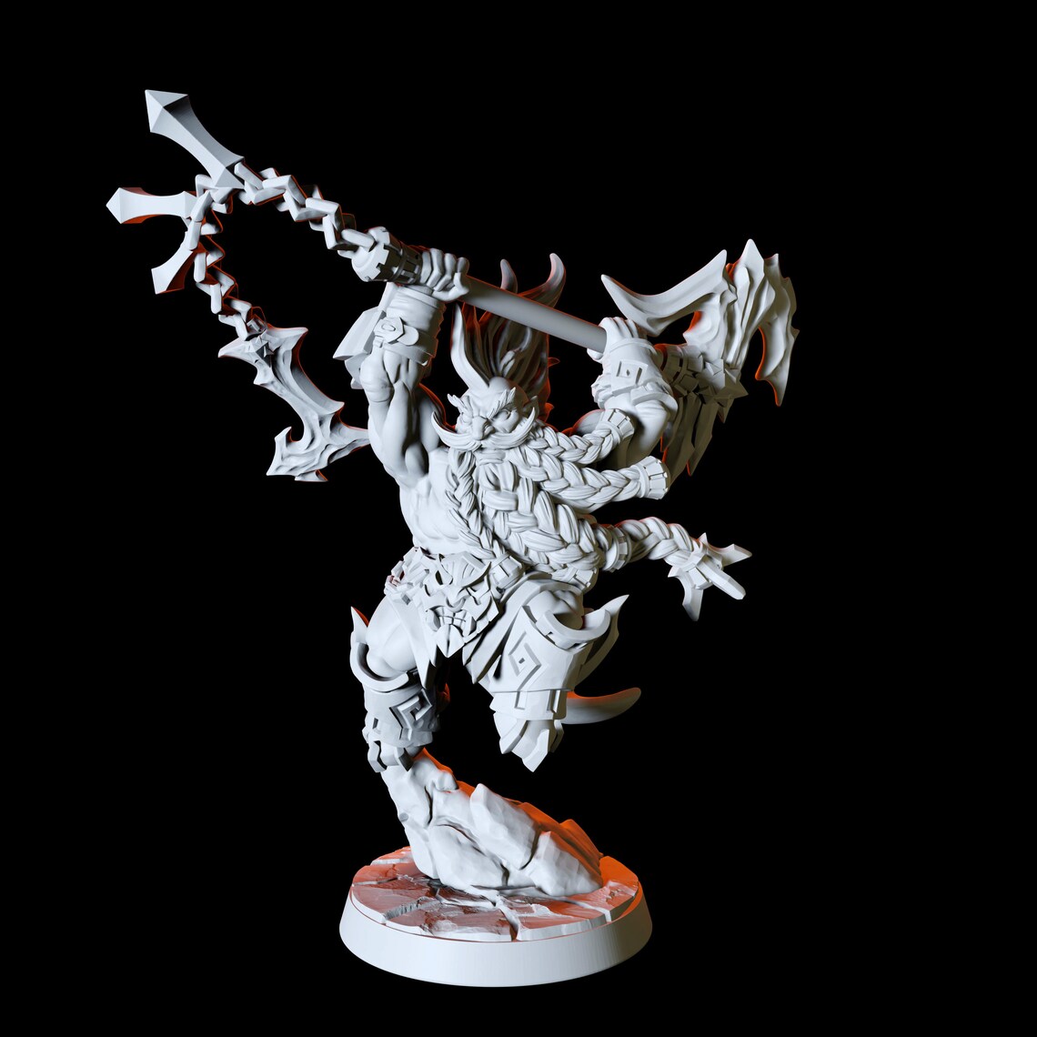 Axe Wielding Dwarf Miniature for D&D, Dungeons and Dragons, Pathfinder ...
