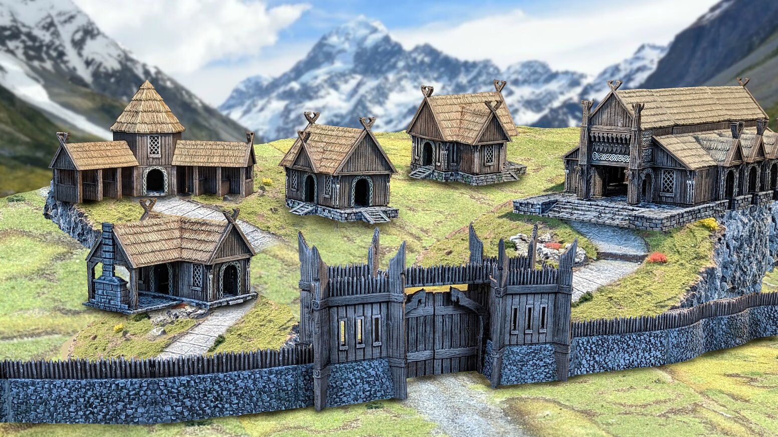 Complete Saxon Village Scatter Terrain for D&D, Dungeons and Dragons ...