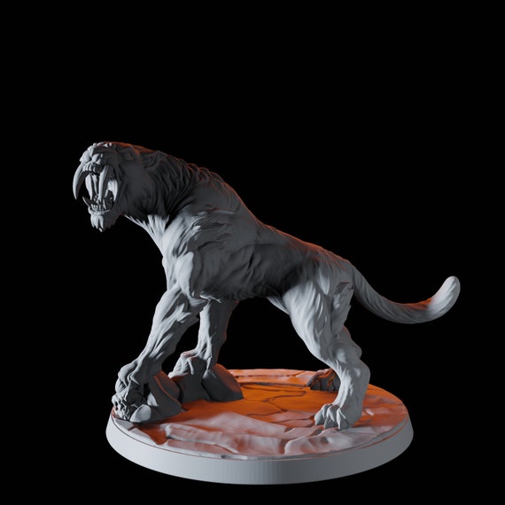 Role Playing Miniatures Toys & Games Toys Pathfinder and many other tabletop games Sabre-Toothed ...