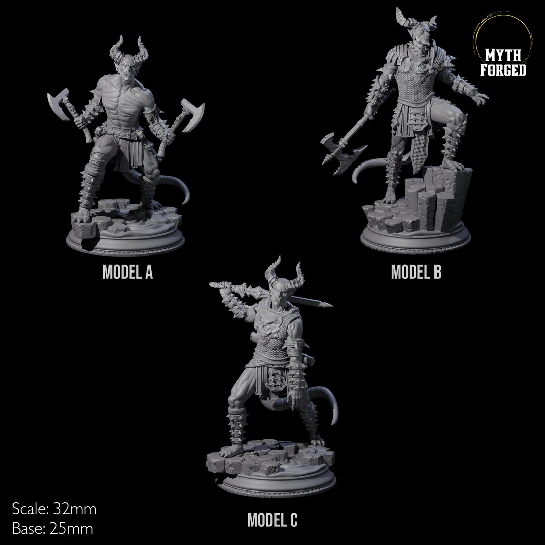 Three Vordine Miniatures Set: D&D, Pathfinder, Tabletop RPG - Etsy