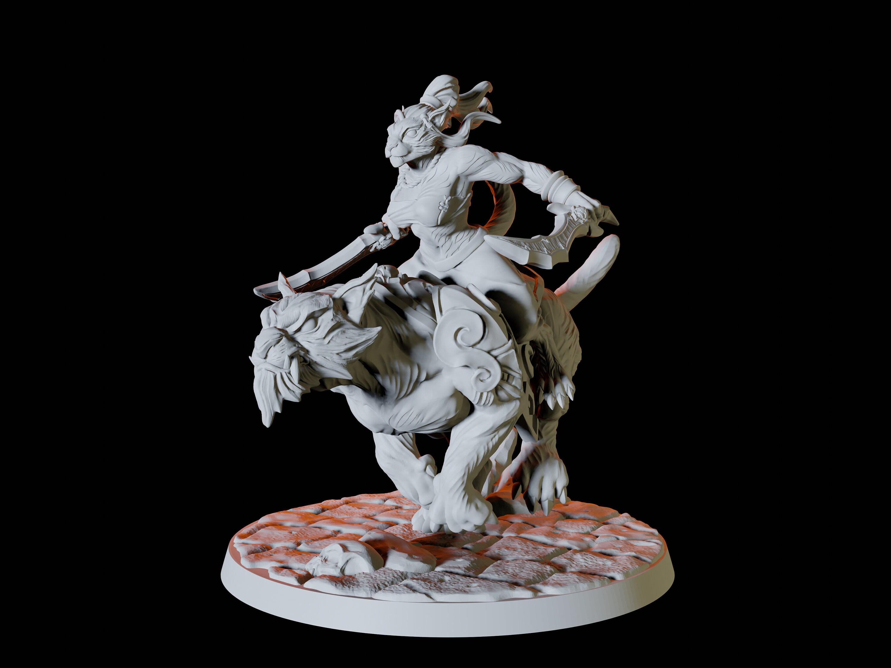 Tabaxi Tigerfolk or Rakshasa Riders Miniature for D&D | Etsy