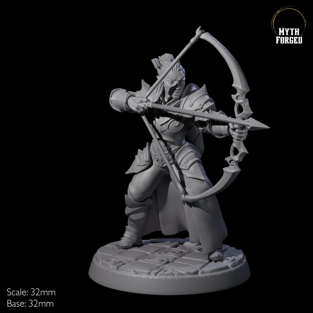 Cunning Drow or Elven Elf Soldier Miniature E for D&D, Dungeons and ...