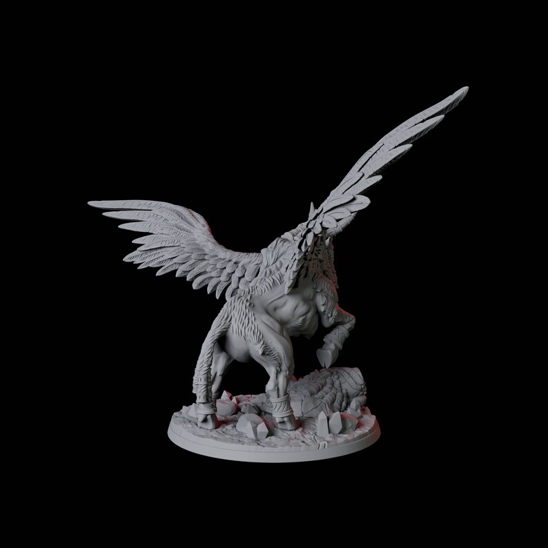 Winged Lamassu Bull Miniature for D&D, Dungeons and Dragons, Pathfinder ...