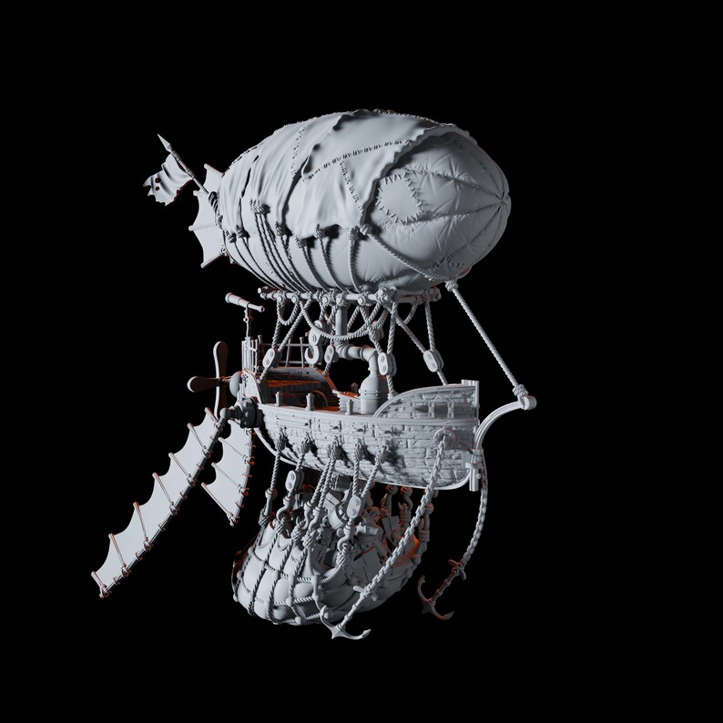 Goblin Zeppelin Miniature for D&D, Dungeons and Dragons, Pathfinder and ...