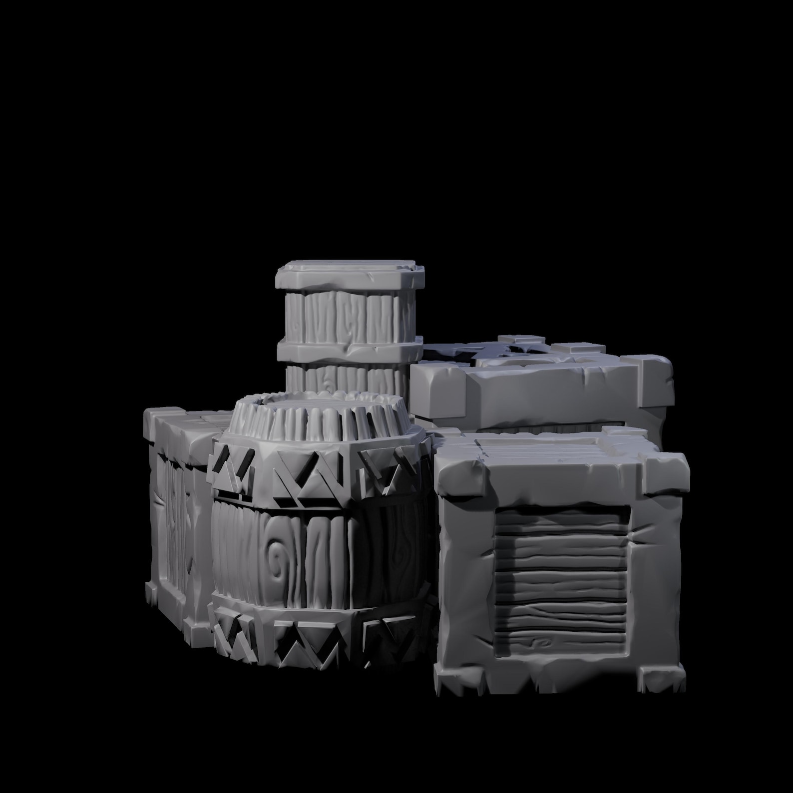 Dwarf Boxes, Crates and Barrels Scatter Terrain for D&D, Dungeons and ...