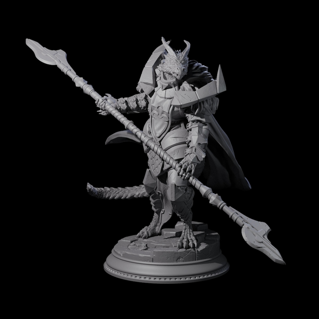 Steadfast Dragonborn General Miniature for D&D, Dungeons and Dragons ...