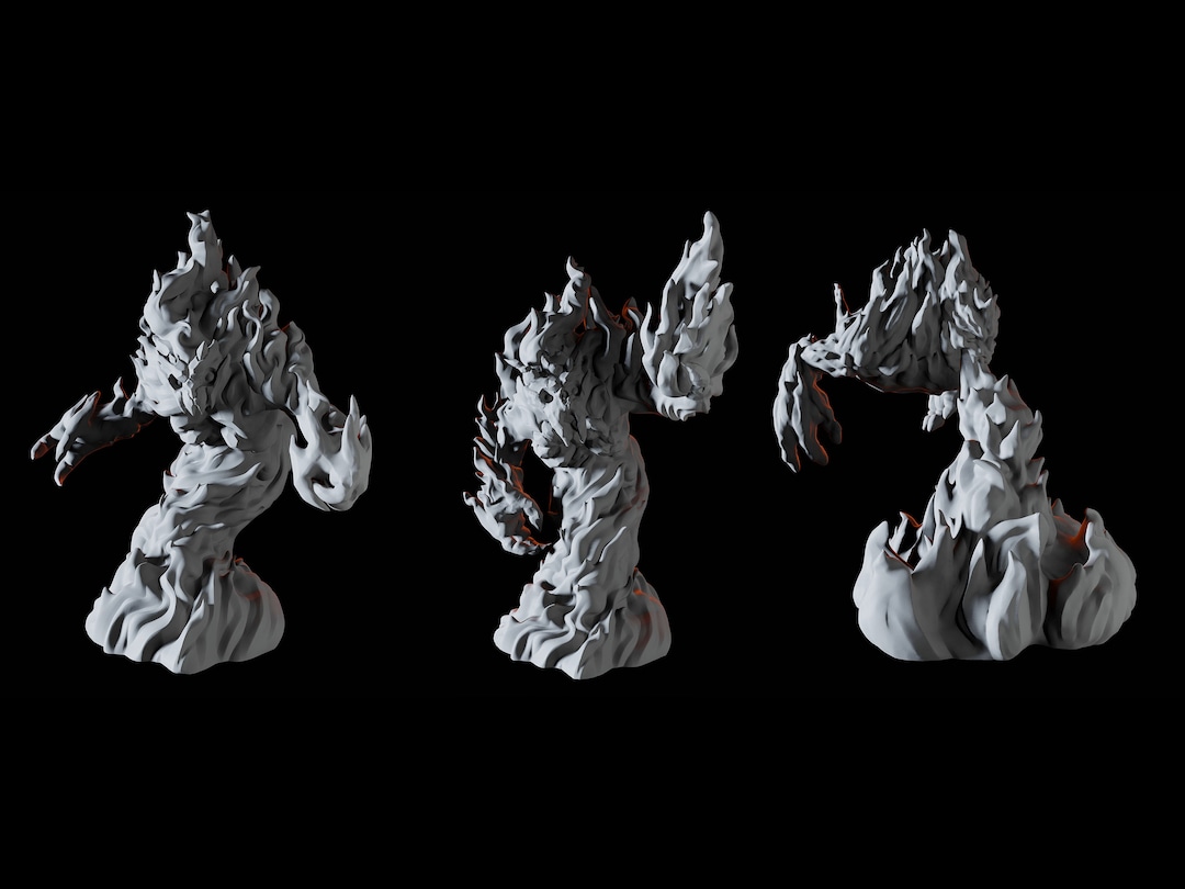 Fire Elemental Miniature for D&D, Dungeons and Dragons, Pathfinder and ...