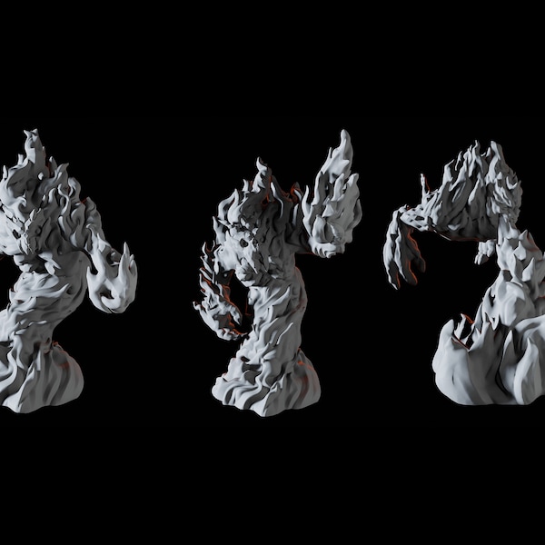 Miniature Fire Elemental - Etsy