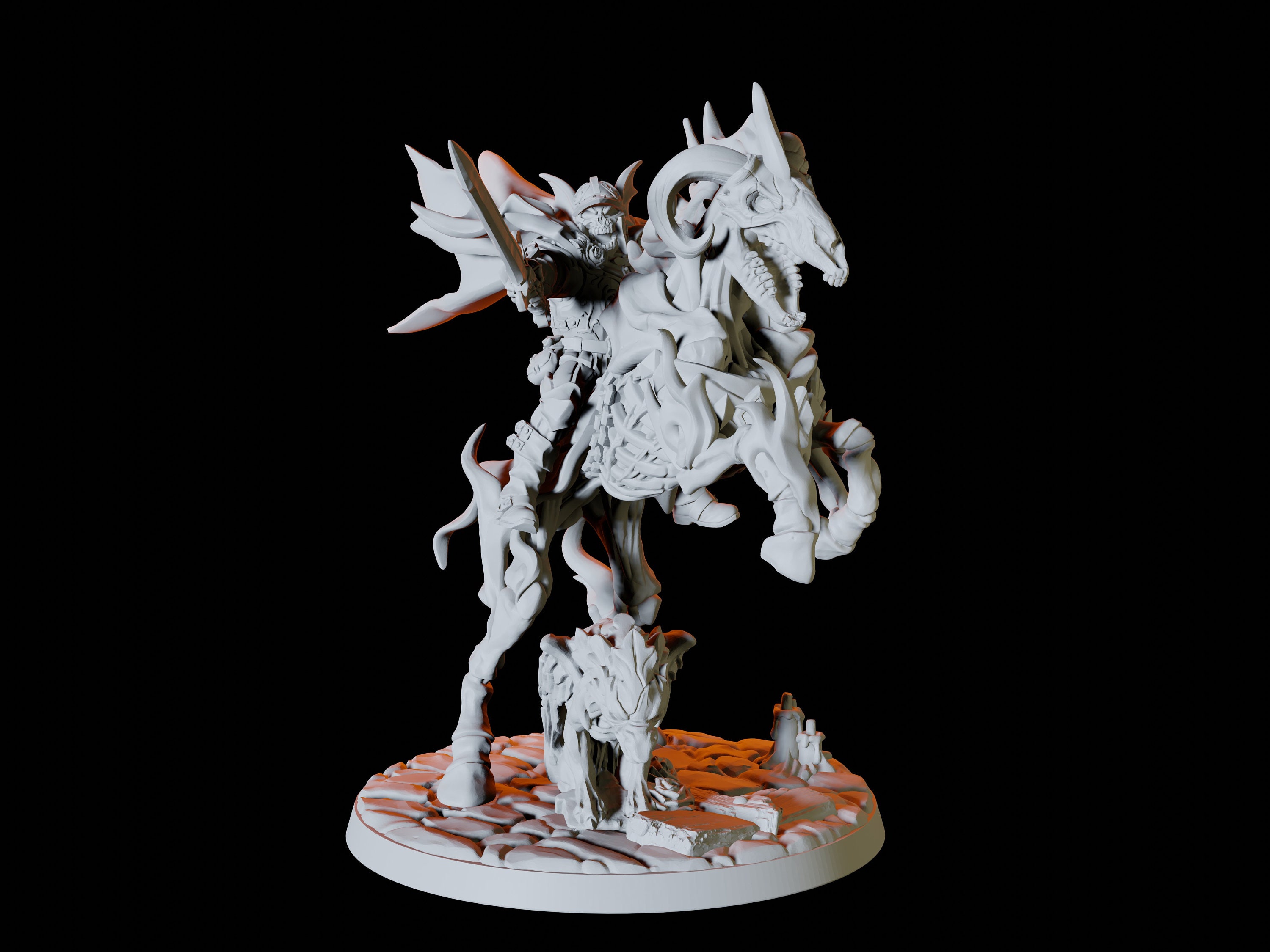 Nightmare Steed Miniature for D&D, Dungeons and Dragons, Pathfinder and ...