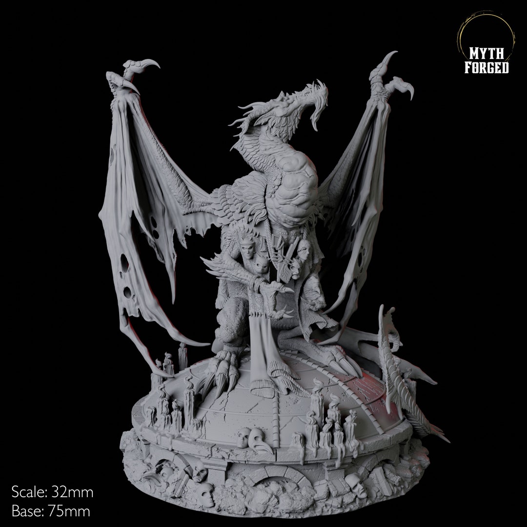 Academic Gold Dragon Miniature for D&D, Dungeons and Dragons ...
