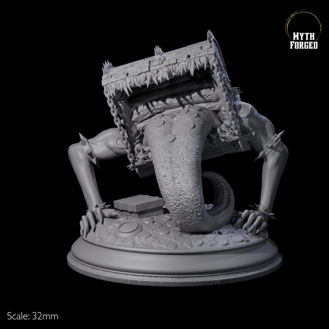 Stalking Treasure Mimic Miniature for D&D, Dungeons and Dragons ...