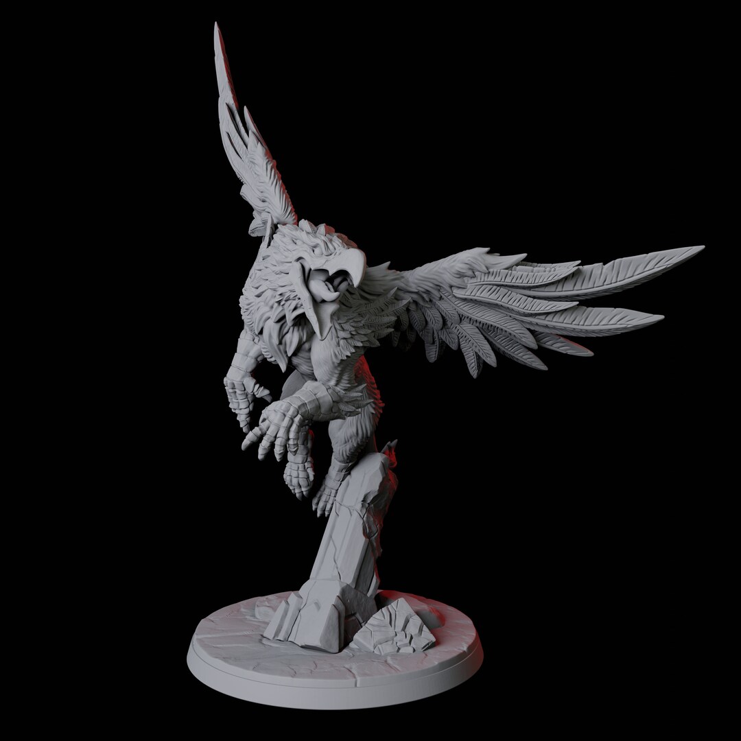 Leaping Griffon Miniature A for D&D, Dungeons and Dragons, Pathfinder ...