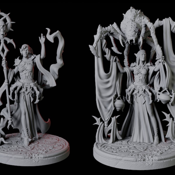 Female Drow Miniature - Etsy