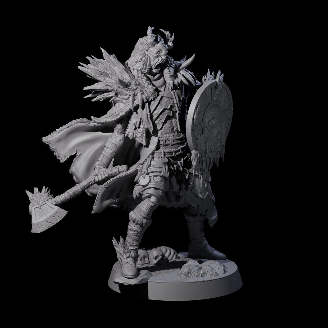 Masked Ice Clan Warrior E Miniature for D&D, Dungeons and Dragons ...
