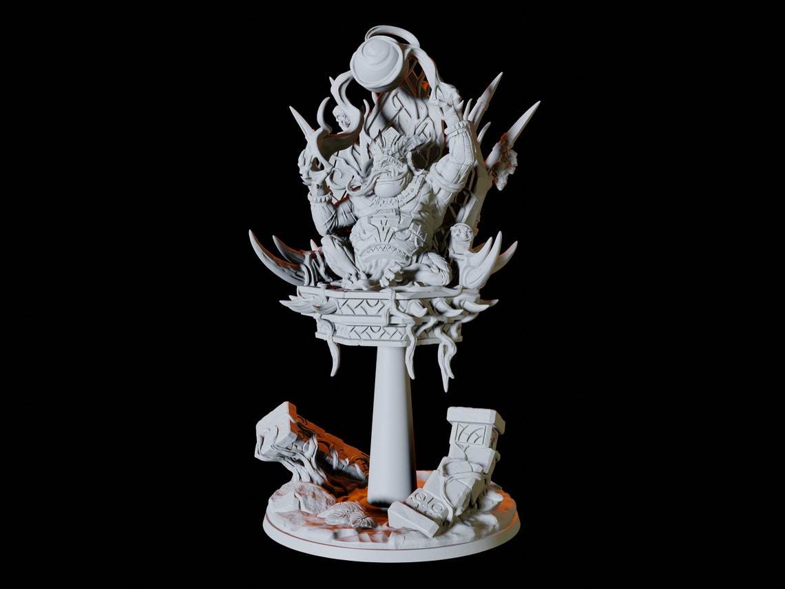 Bullywug Boss King Miniature for D&D, Dungeons and Dragons, Pathfinder ...