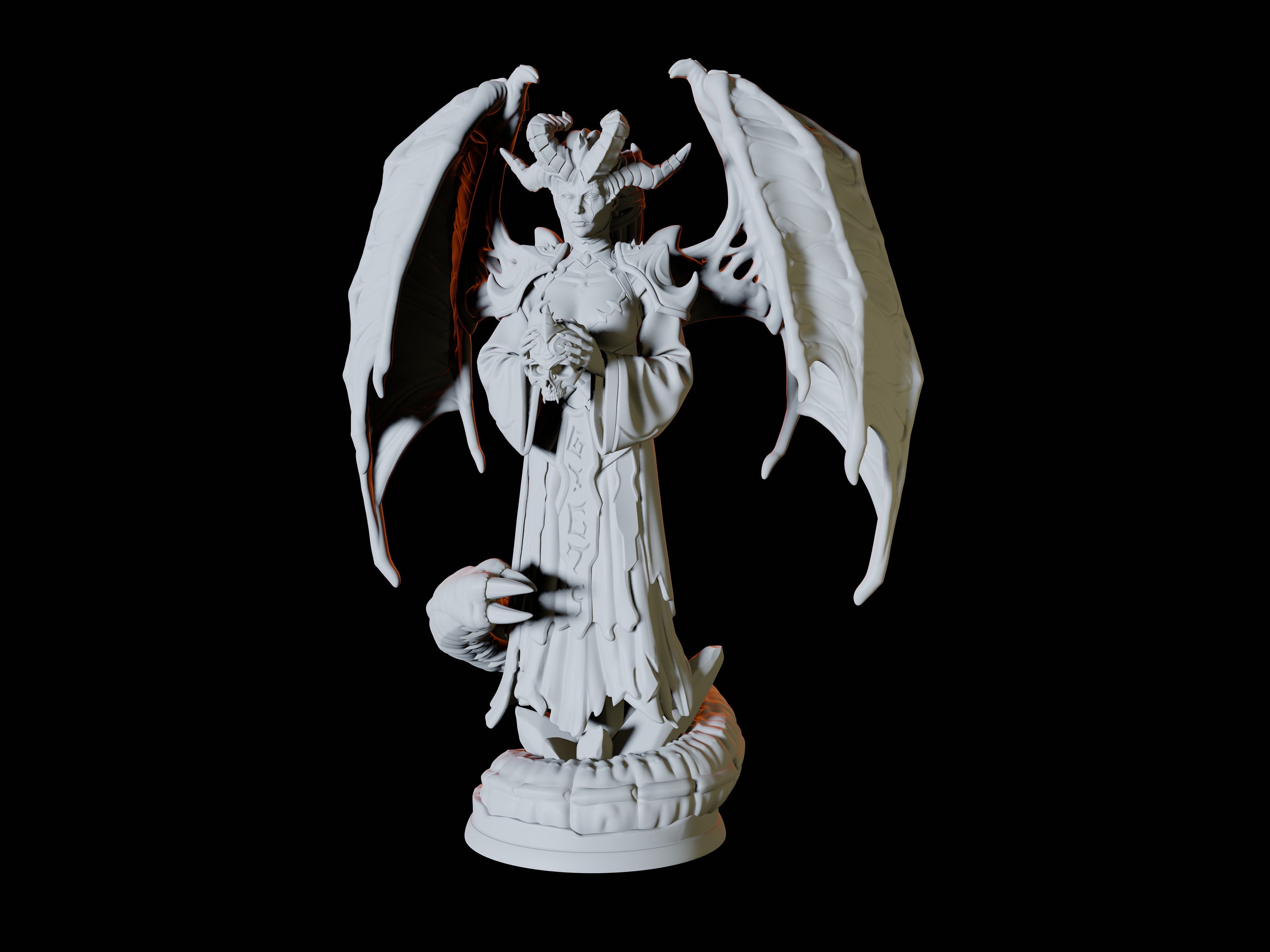 Goddess of Death or Raven Queen Miniature for D&D, Dungeons and Dragons ...