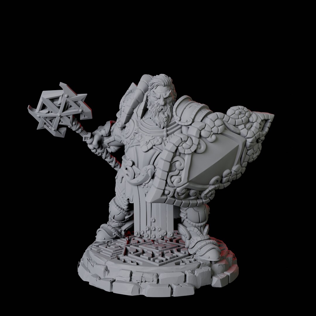 Heavy Armour Dwarf Miniature D for D&D, Dungeons and Dragons ...