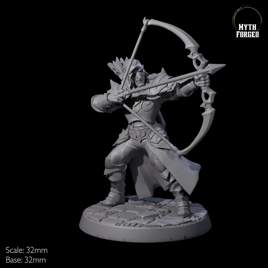 Cunning Drow or Elven Elf Soldier Miniature B for D&D, Dungeons and ...