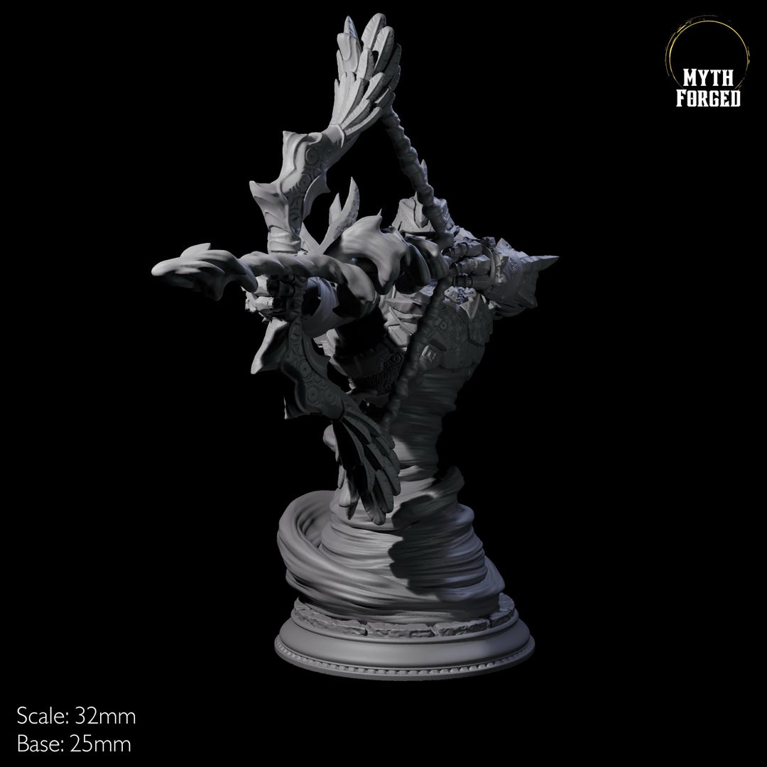 Air Elemental Myrmidon Miniature for D&D, Dungeons and Dragons ...