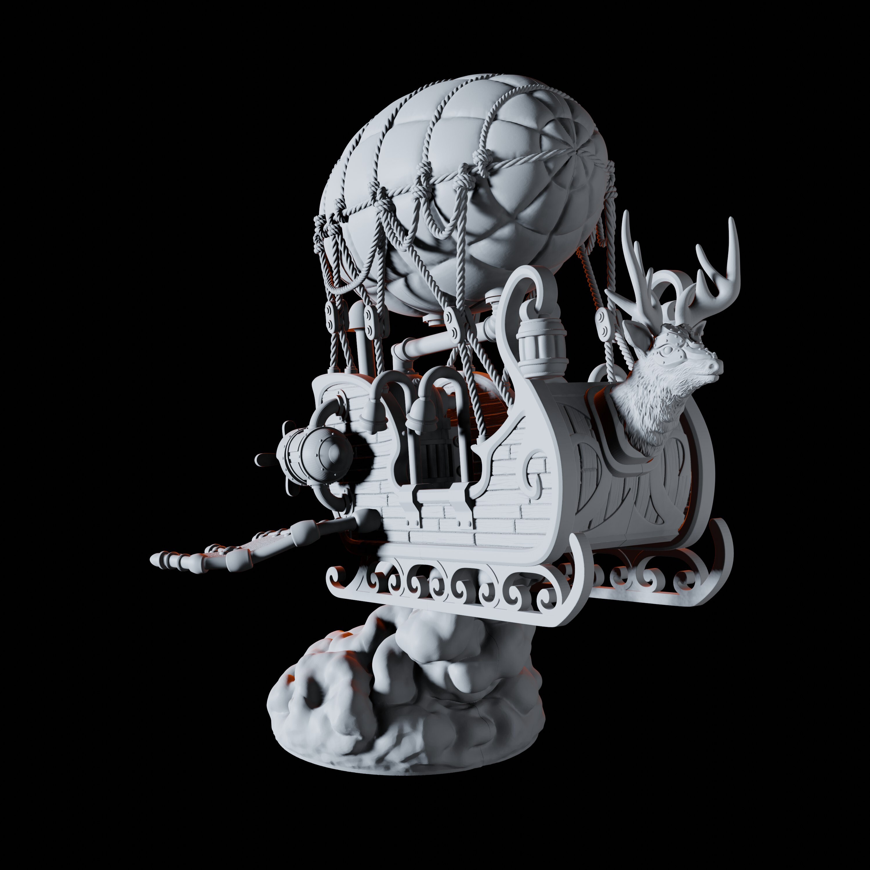 Santa's Sleigh Miniature for D&D Dungeons and Dragons - Etsy