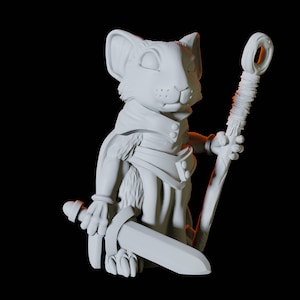 Three Mousling, Mice Priests or Clerics Miniature for D&D, Dungeons and ...