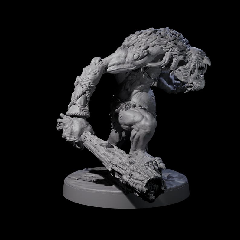Hunch Back Troll C Miniature for D&D, Dungeons and Dragons, Pathfinder ...