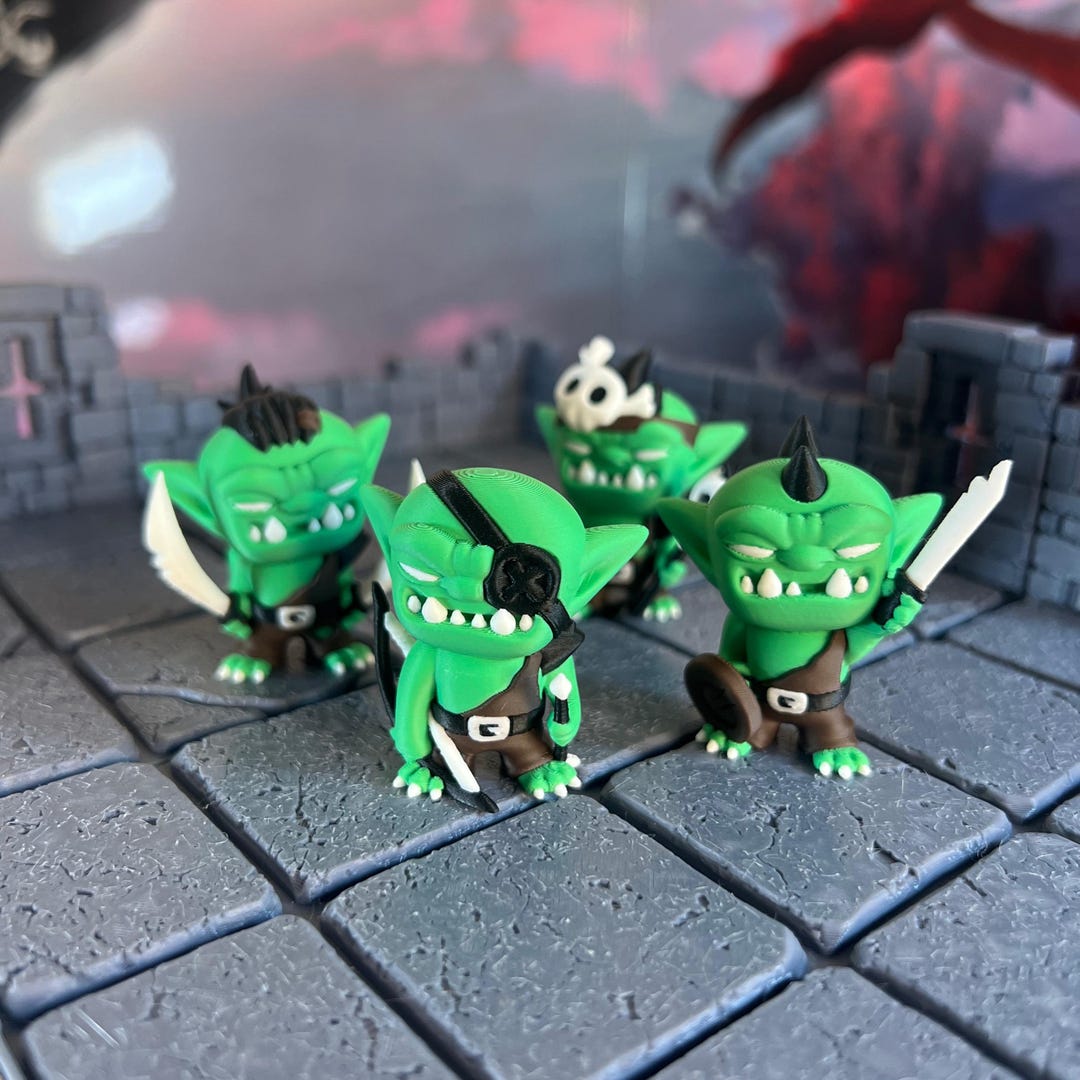 Goblin Thugs Set of Four Multicolour Table Ready Miniatures for D&D ...