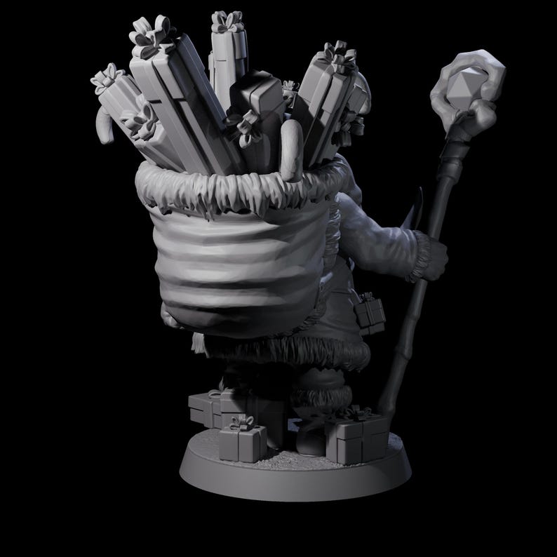 Adventurer Father Christmas Miniature for D&D, Dungeons and Dragons ...