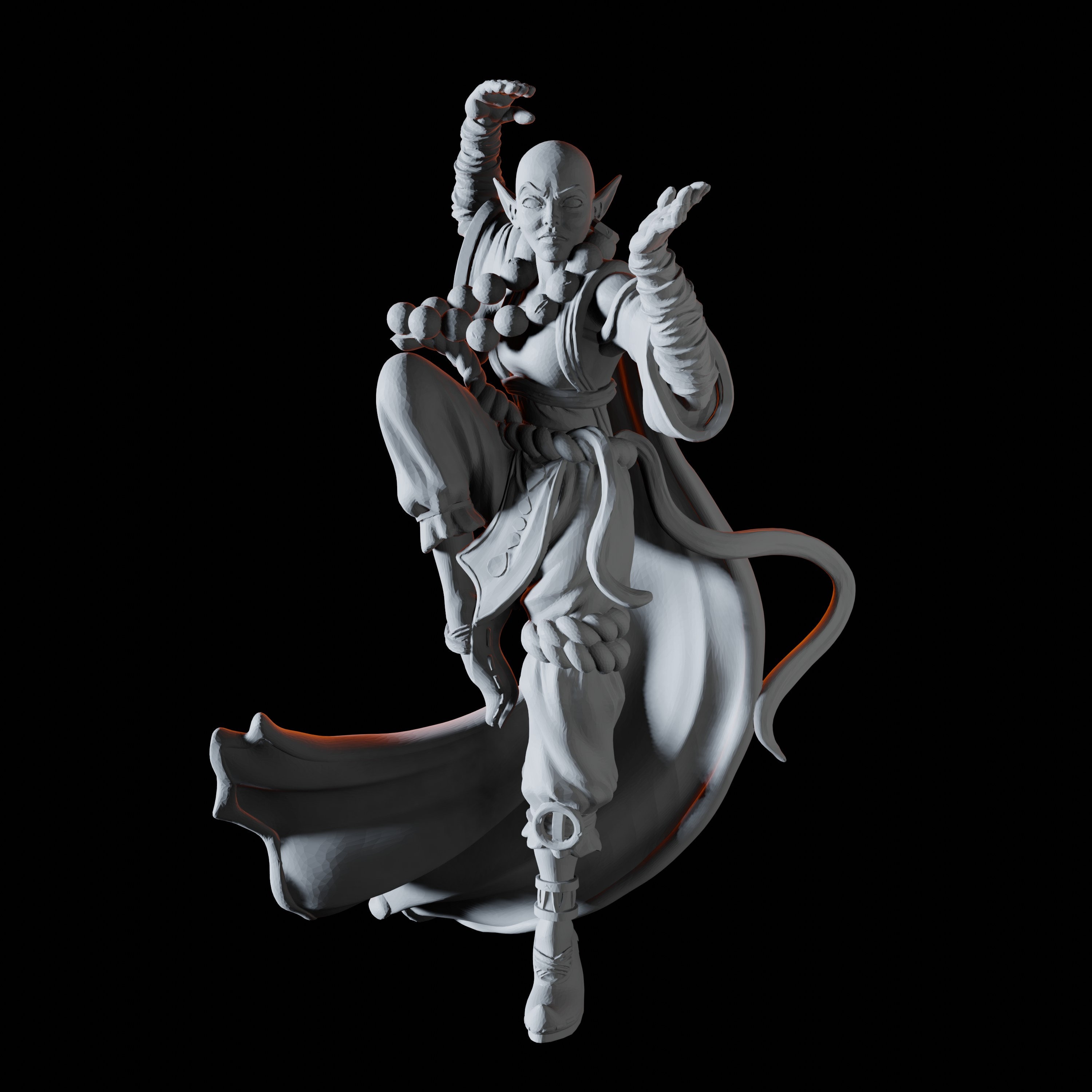 Elf Monk Miniature for D&D Dungeons and Dragons Pathfinder | Etsy UK