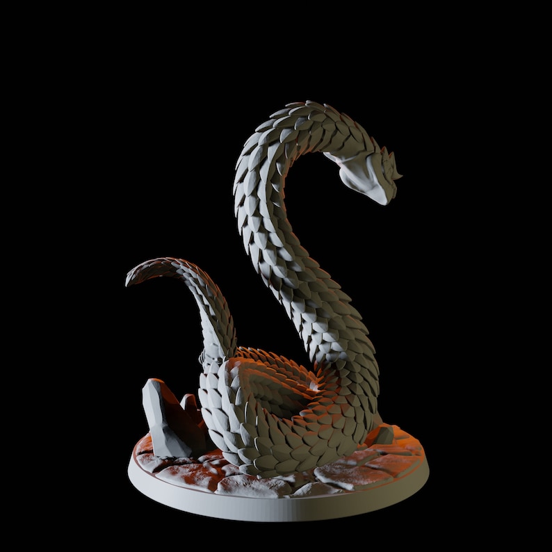 Giant Snake Miniature B for D&D Dungeons and Dragons - Etsy