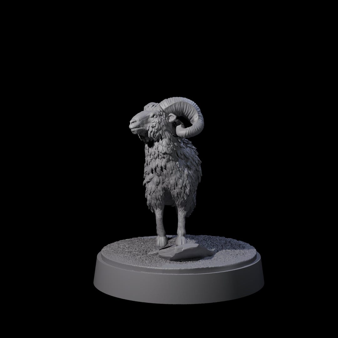 Roaming Ram Miniature for D&D, Dungeons and Dragons, Pathfinder and ...