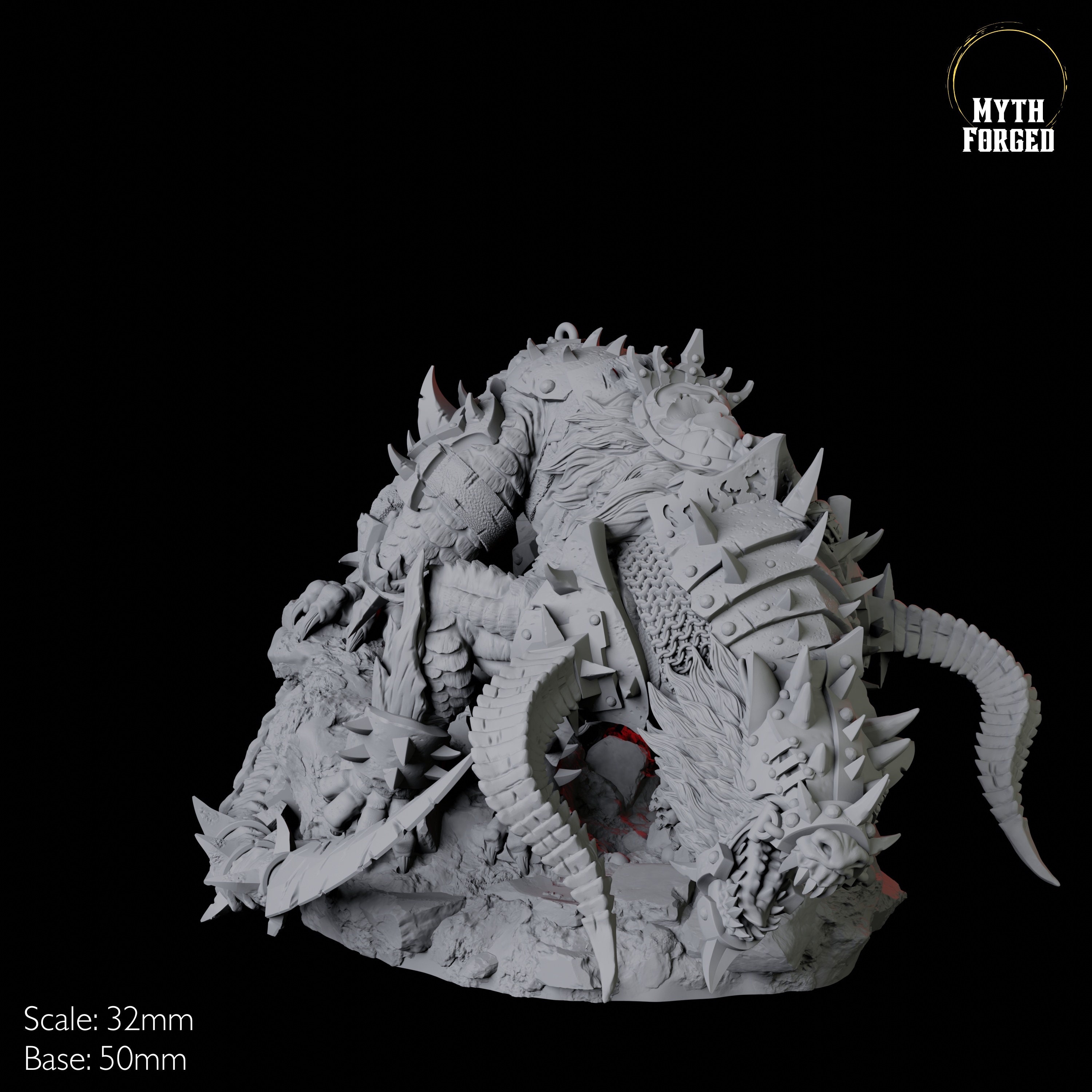 Four Armoured Udaak or Four Armed Beast Miniatures for D&D, Dungeons ...