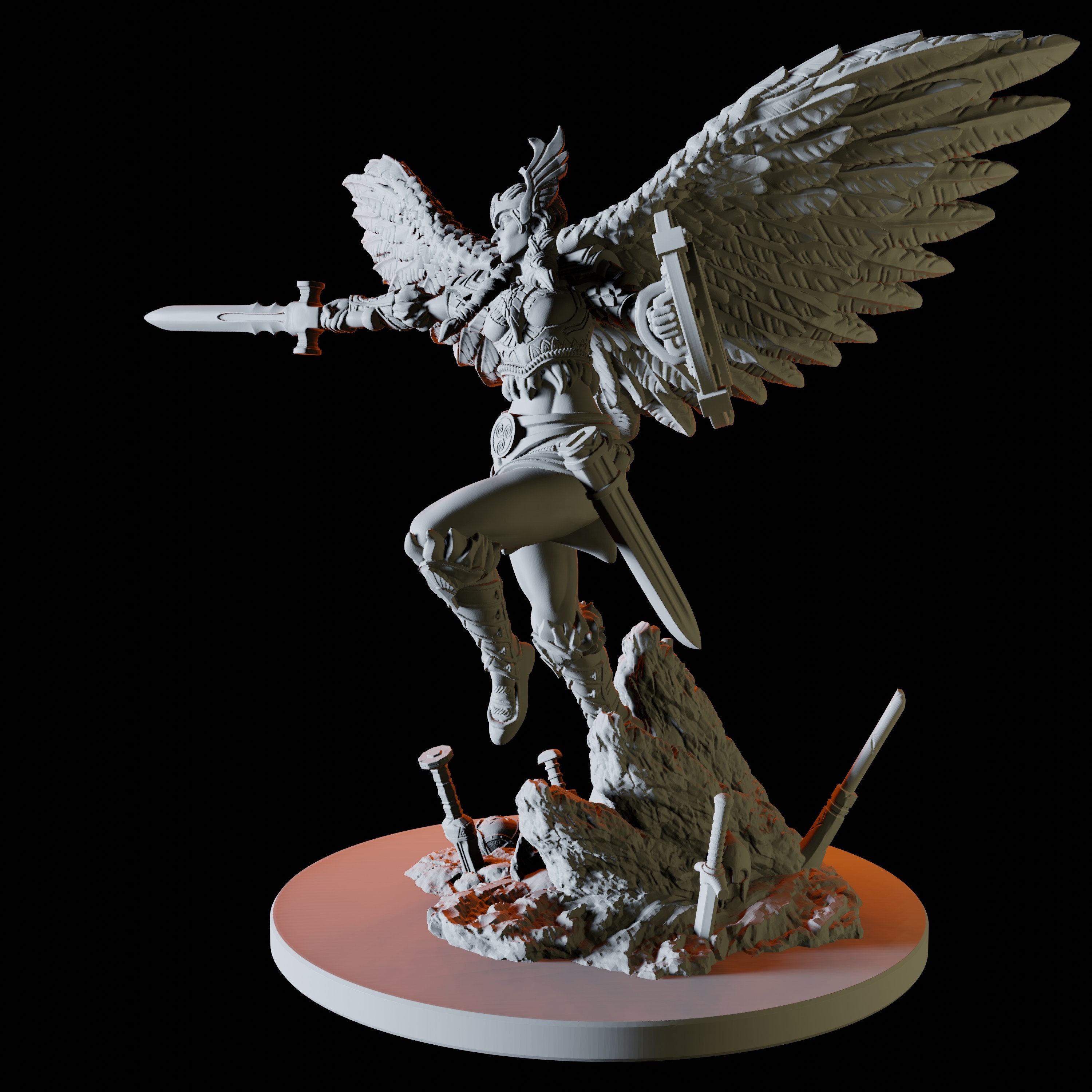 Valkyrie Miniature for D&D, Dungeons and Dragons, Pathfinder and Many ...