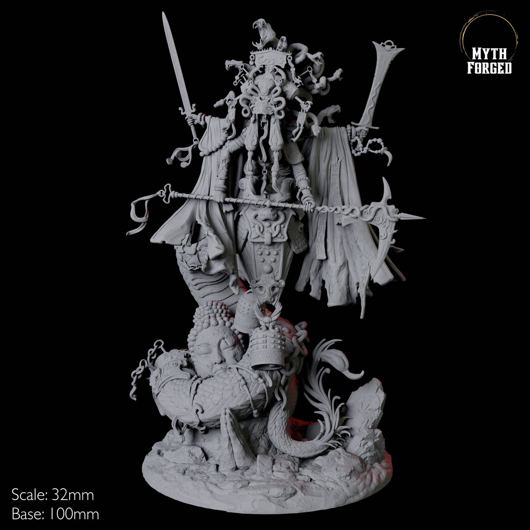 Epic Marilith Demon Miniature for D&D, Dungeons and Dragons, Pathfinder ...