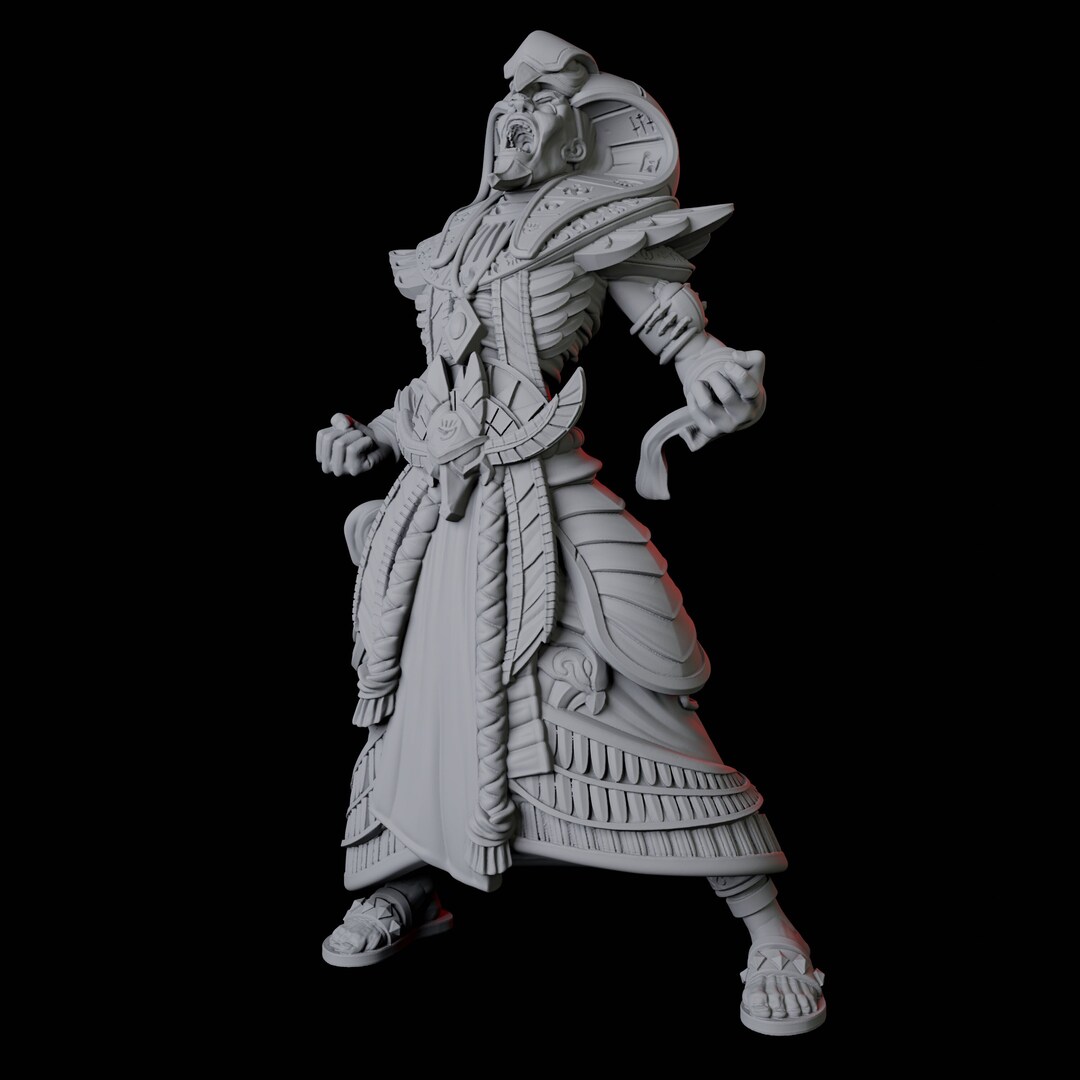 Screaming Undead Pharaoh Miniature for D&D, Dungeons and Dragons ...