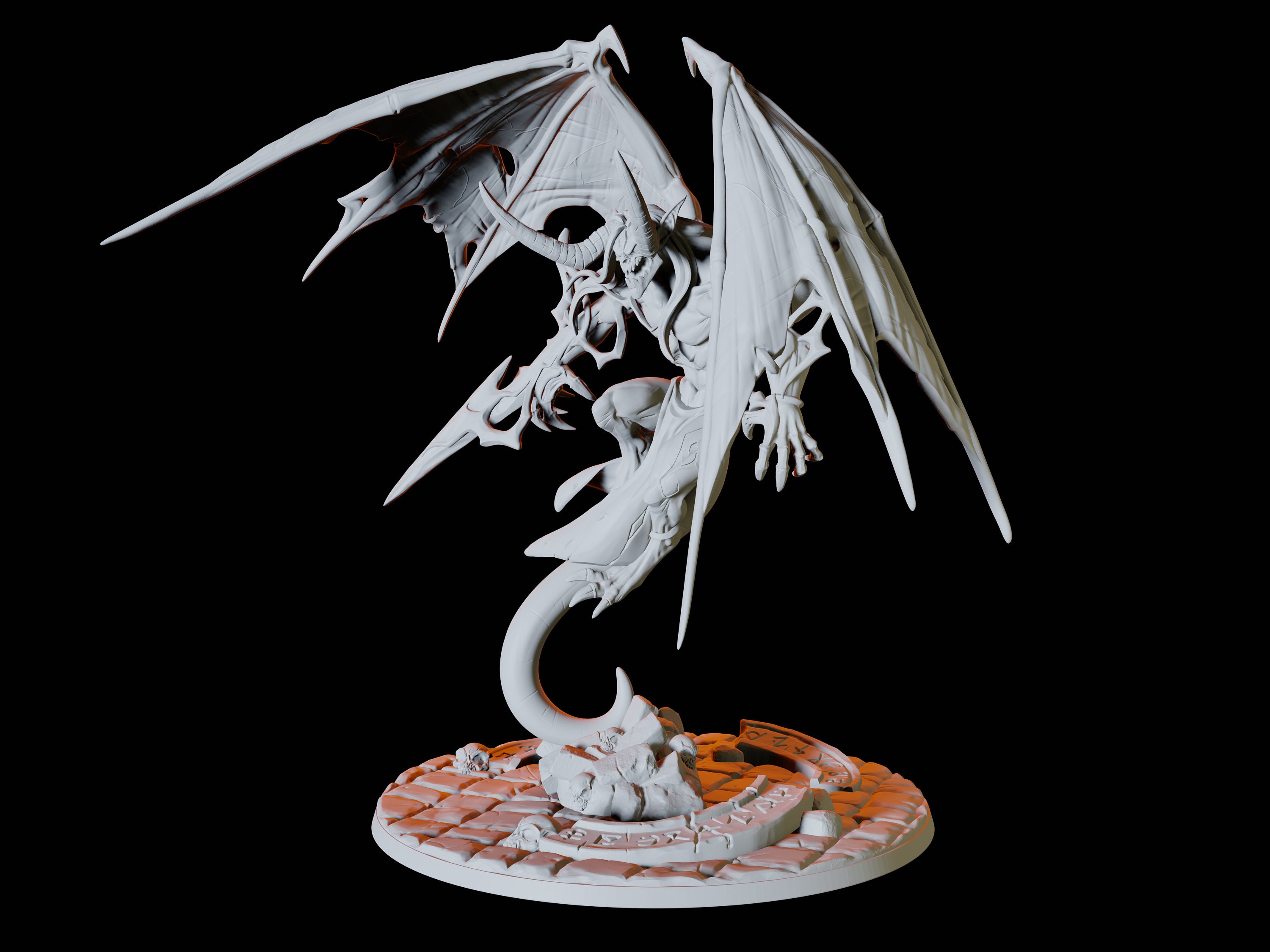 Archdevil Bone Devil or Demon Miniature for D&D Dungeons and | Etsy