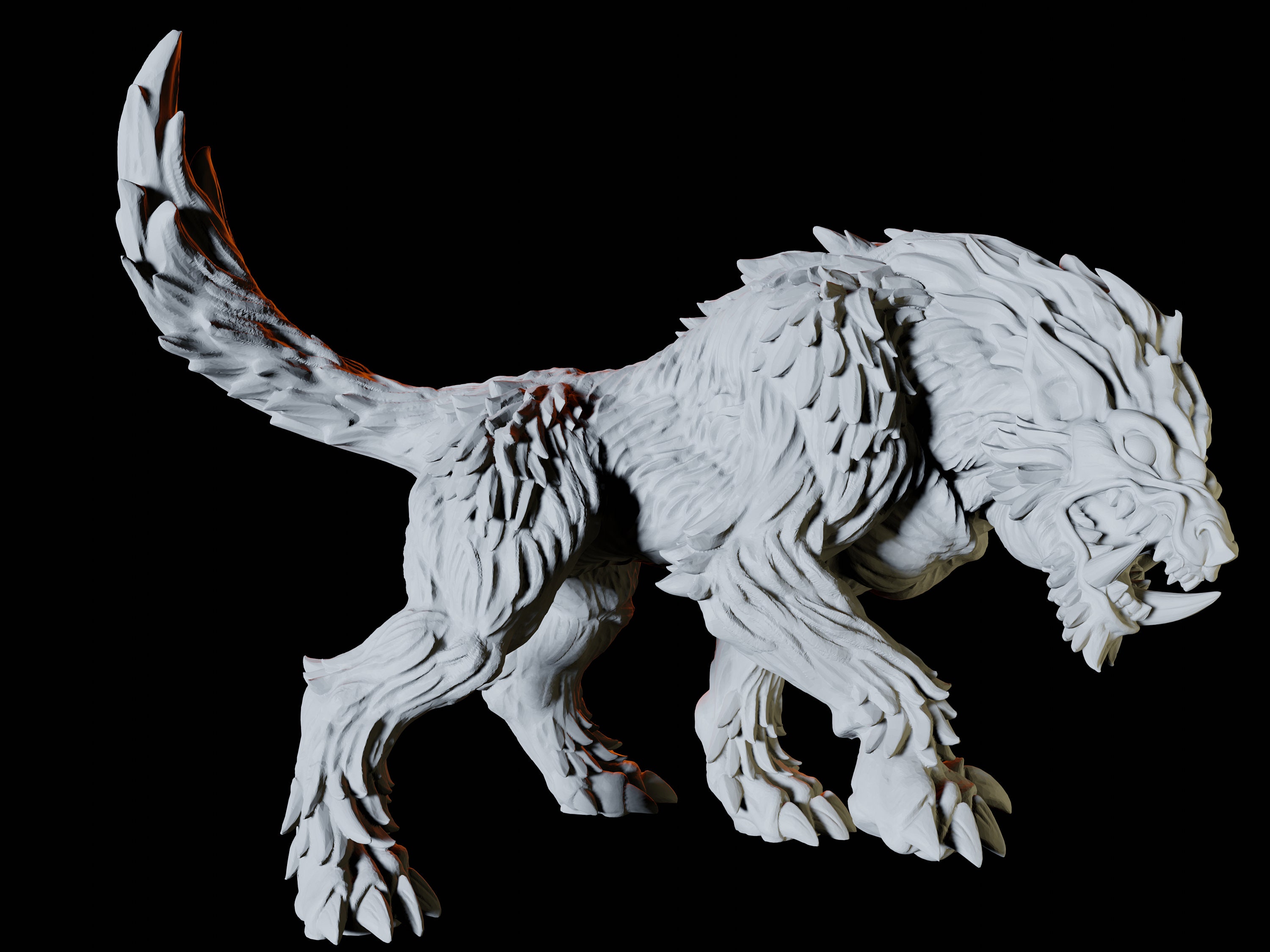 Wolf Warg or Worg Miniature for D&D Dungeons and Dragons - Etsy Australia