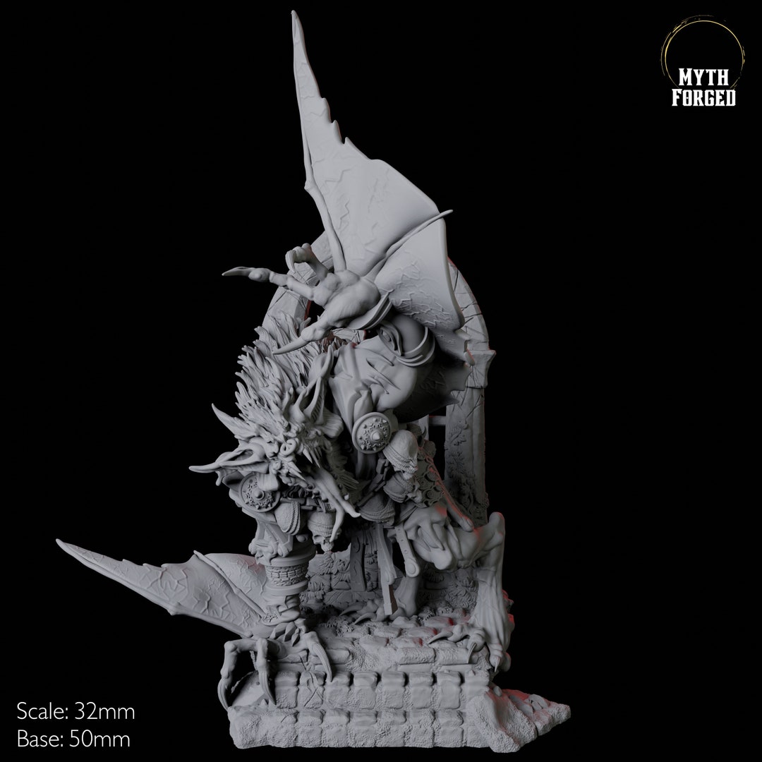 Screeching Dire Bat Miniature B for D&D, Dungeons and Dragons ...