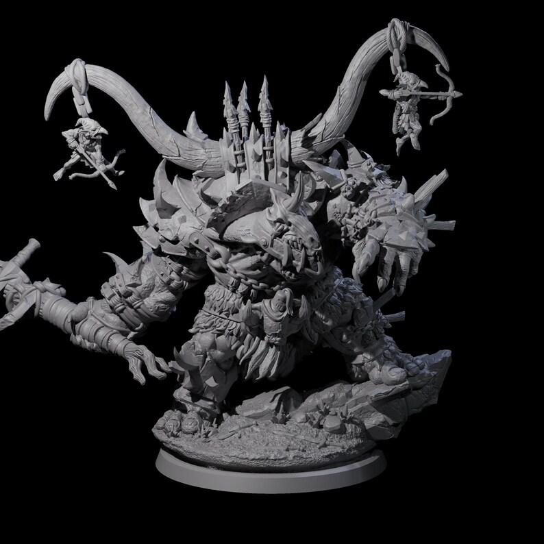 Four Hulking Ogre Juggernauts Miniature for D&D, Dungeons and Dragons ...