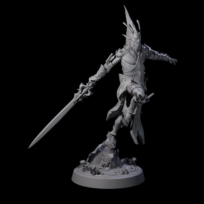 Swinging Abyssal Myrmidon B Miniature for D&D, Dungeons and Dragons ...
