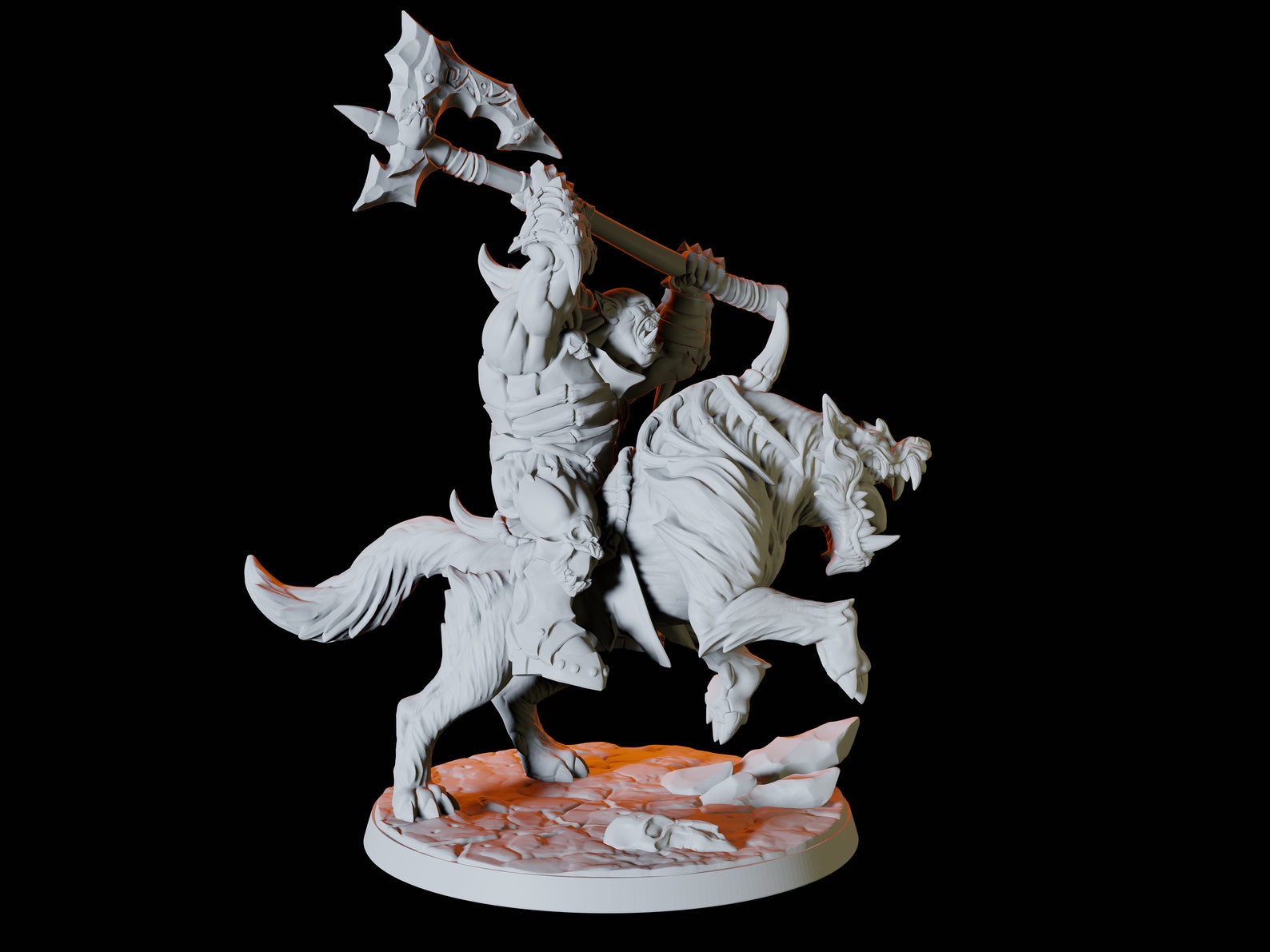 Frost Orc Warg Riders Miniature for D&D Dungeons and Dragons - Etsy UK