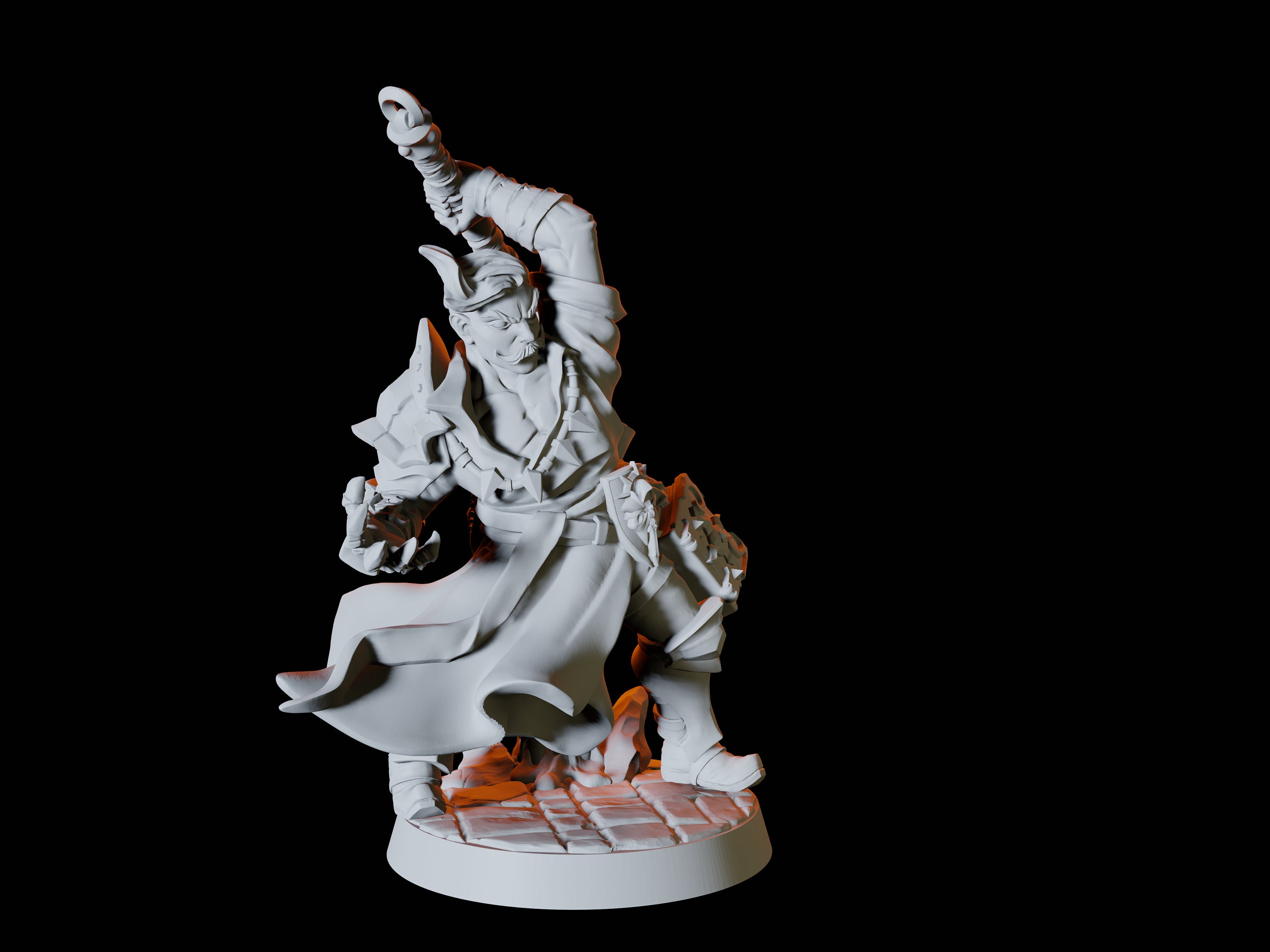 Human Wizard Warrior Miniature for D&D, Dungeons and Dragons ...